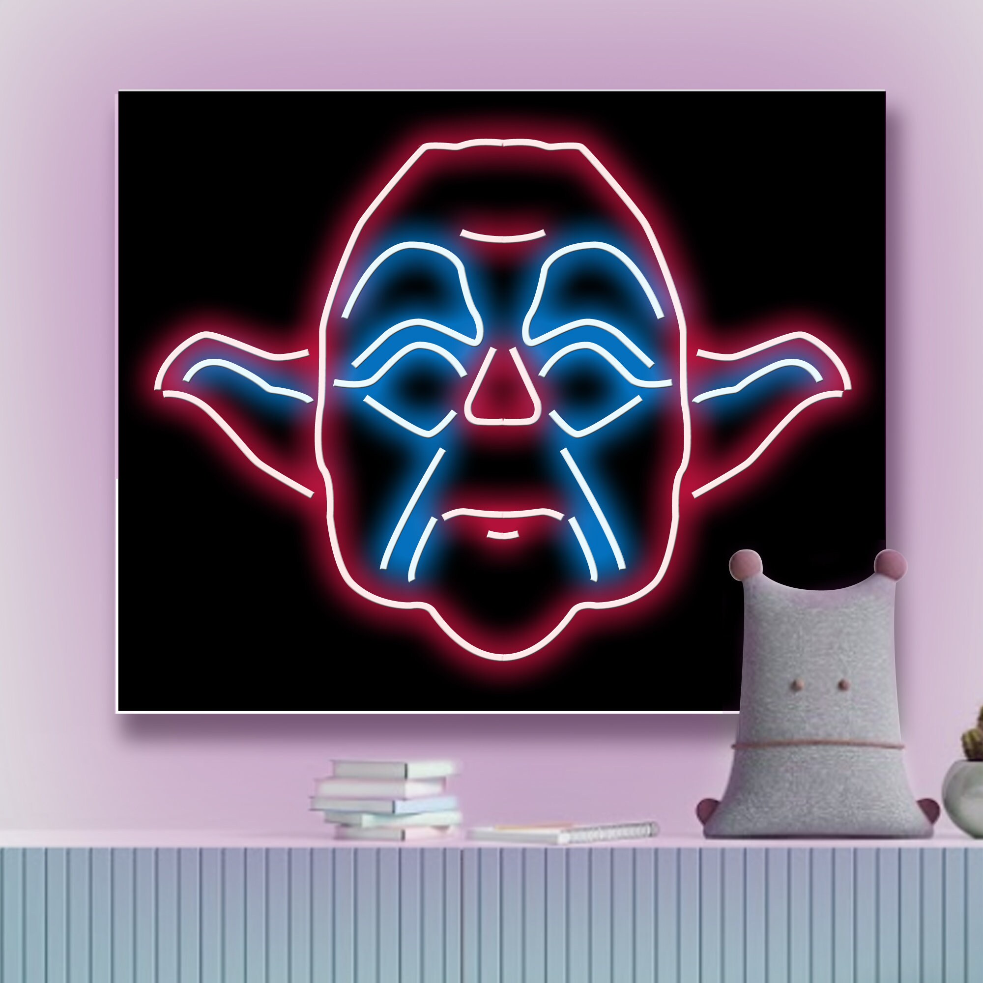 Custom LED Neon Sign Yoda Personalized LED Bedroom Night - Etsy