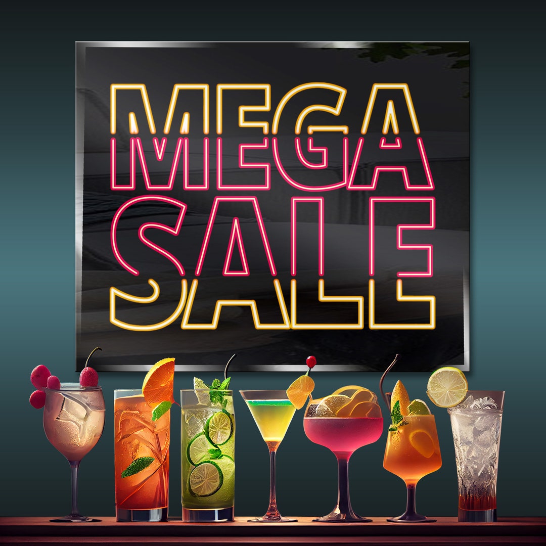 Personalized Rectangular Mega Sale 2 Neon Sign Home Neon - Etsy