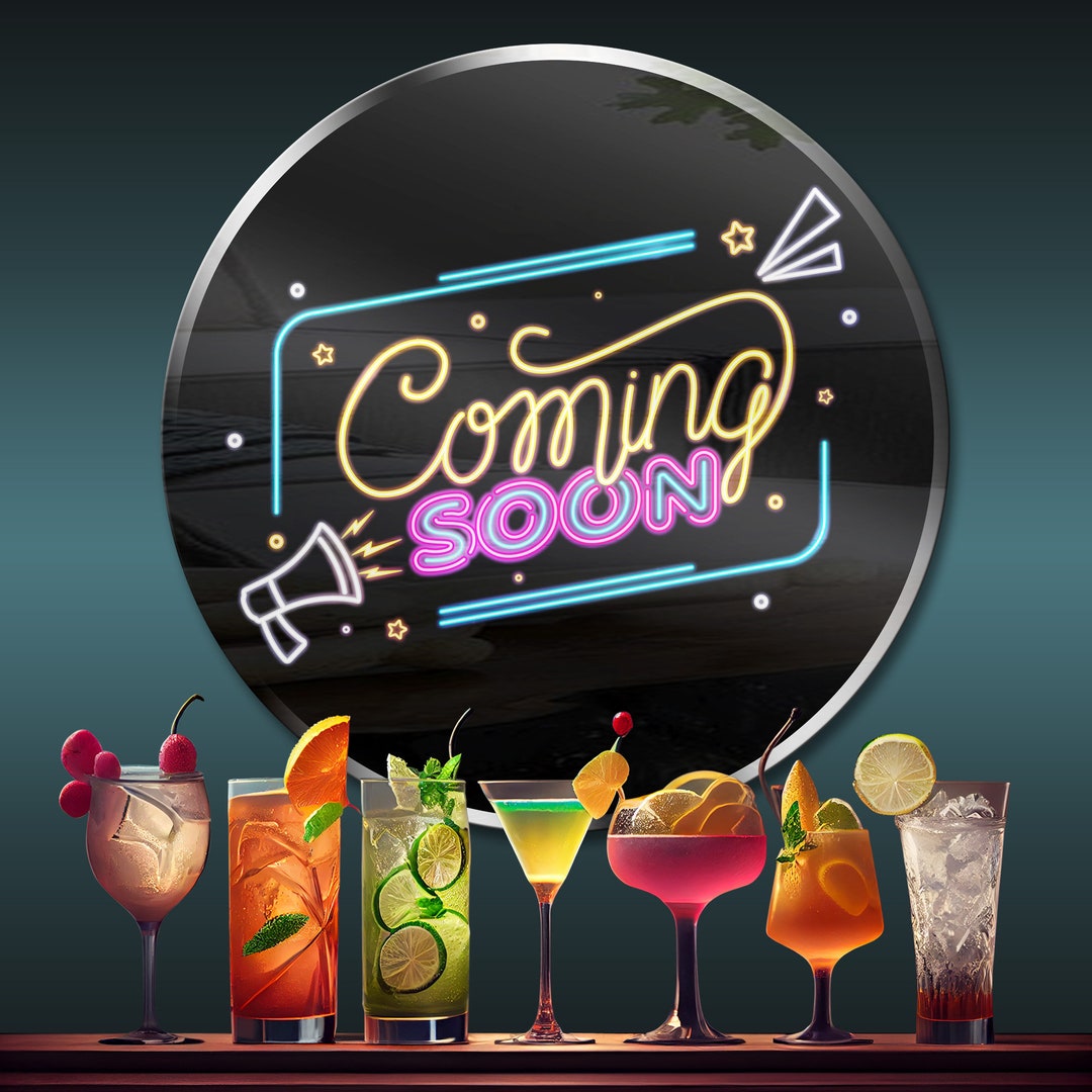 Personalized Round Coming Soon Neon Sign Home Neon Festive - Etsy