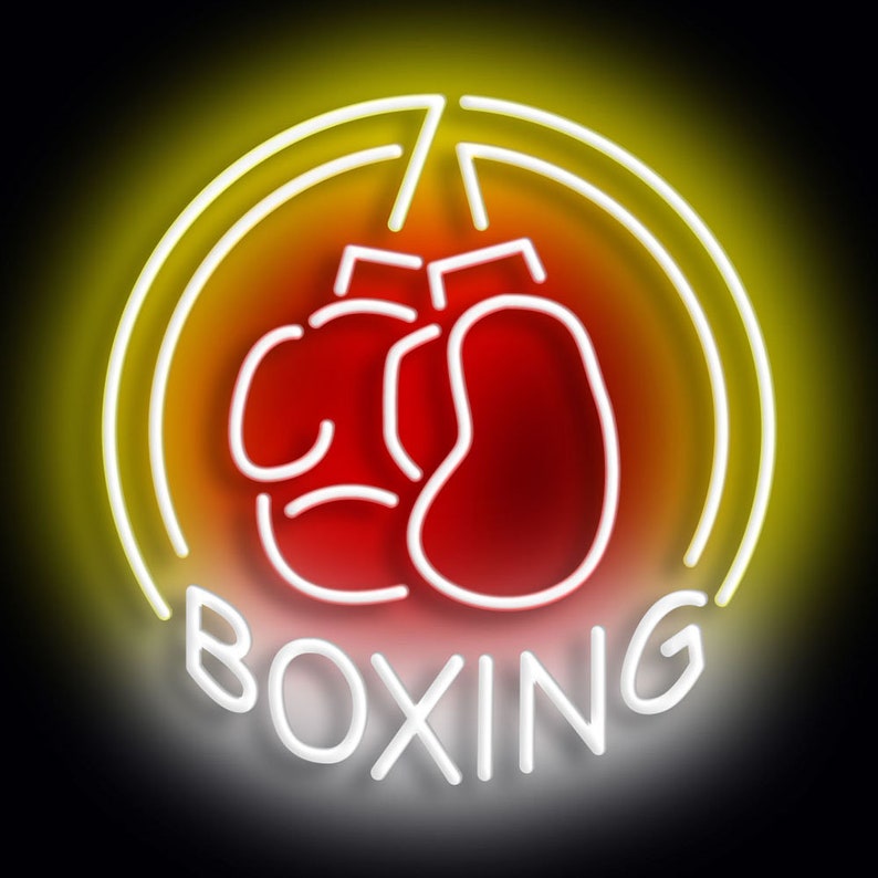 Custom LED Neon Sign Boxing, Personalized LED Boxing Club Neon Night ...