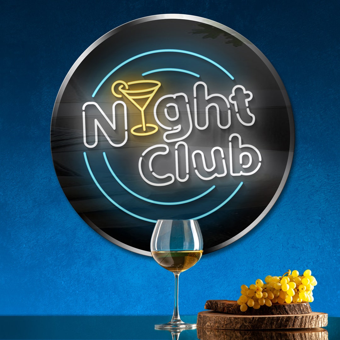 Personalized Round Night Club Neon Sign Home Neon Festive - Etsy