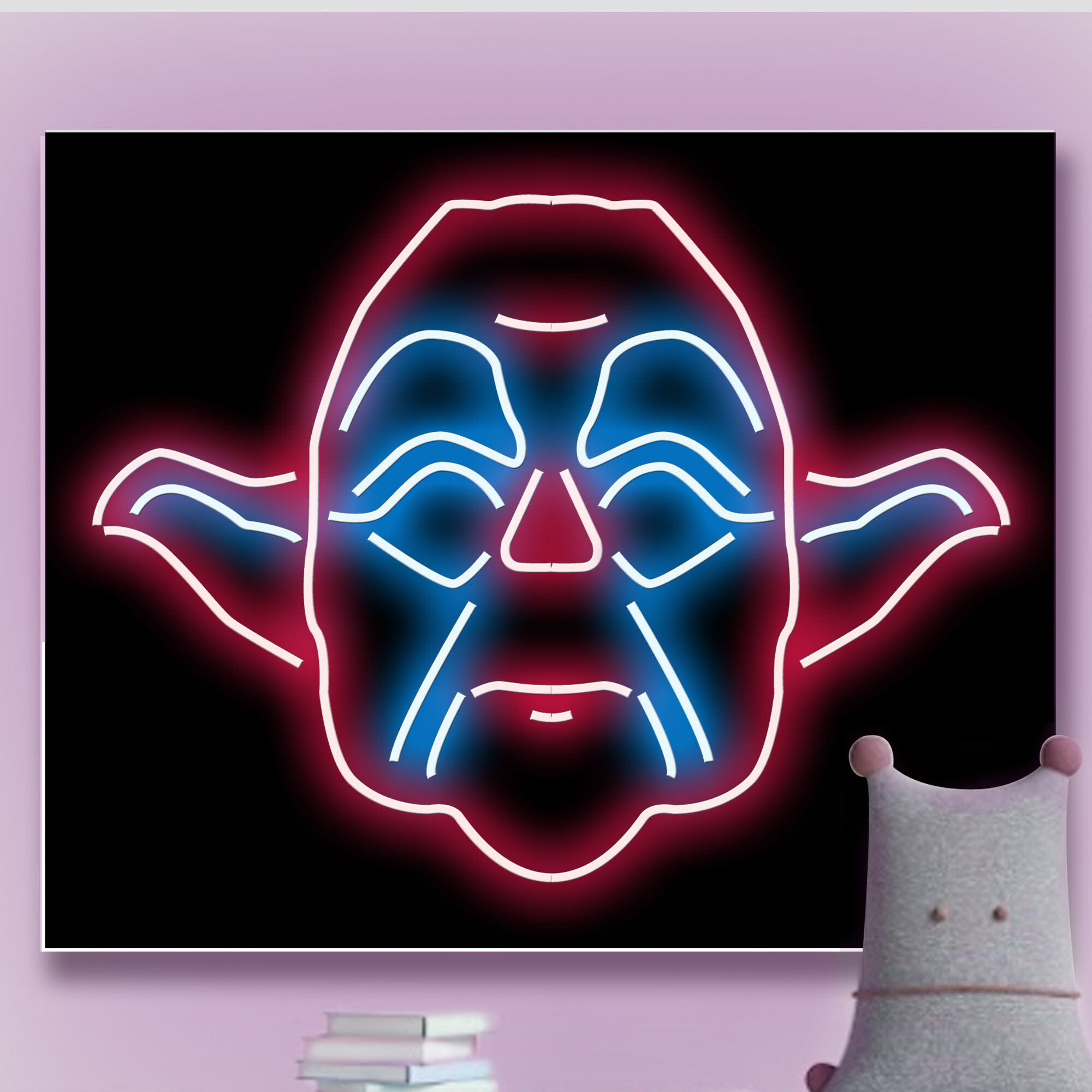 Custom LED Neon Sign Yoda Personalized LED Bedroom Night - Etsy