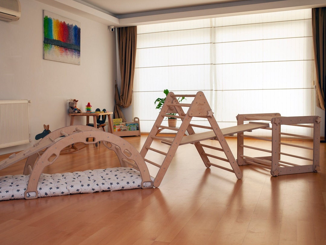 Waldorf Toys, Climbing Triangle, Arch and Pillow, Cube, Ramps Set ...