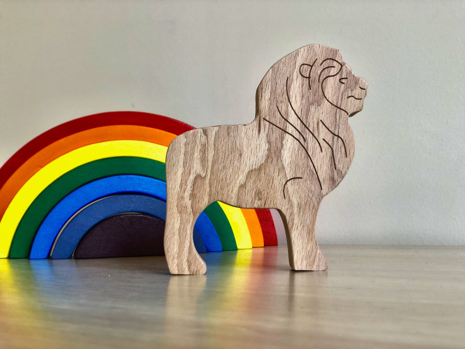 African Wooden Animals Play Set, Wooden Zoo Animals, Wooden Animals ...