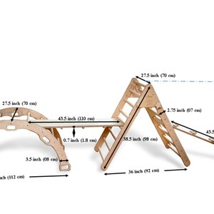 5 Pieces Montessori Climbing Set for Kids, Large Size Foldable Climbing ...