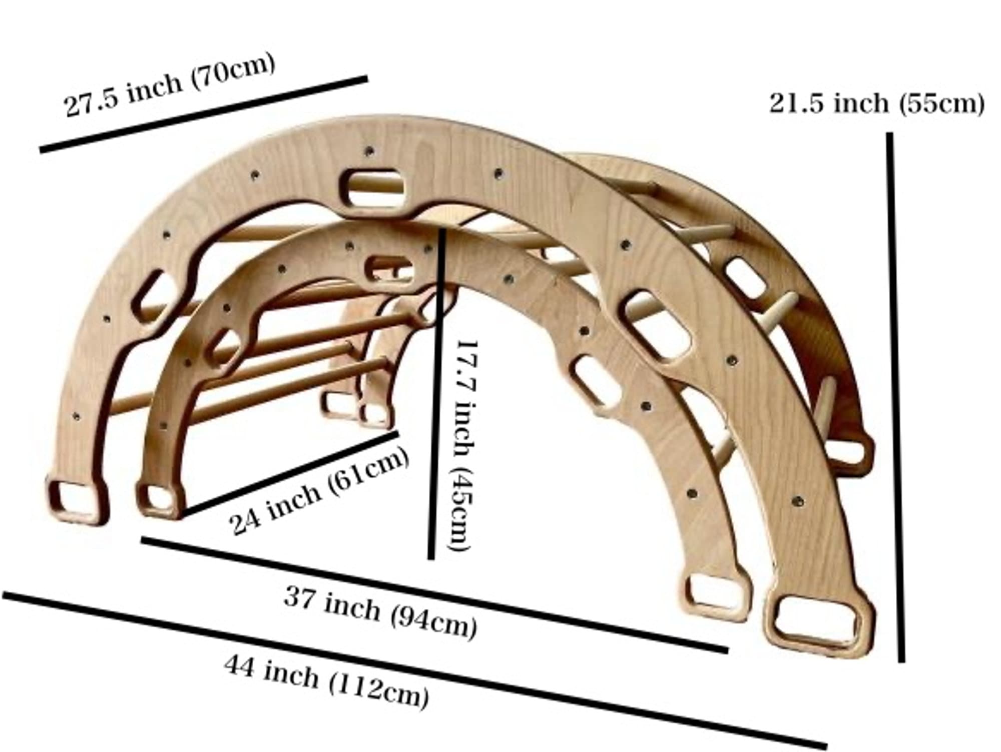 Toddler Climbing Arch Set, 2 Size Montessori Baby Play Climber Set for ...