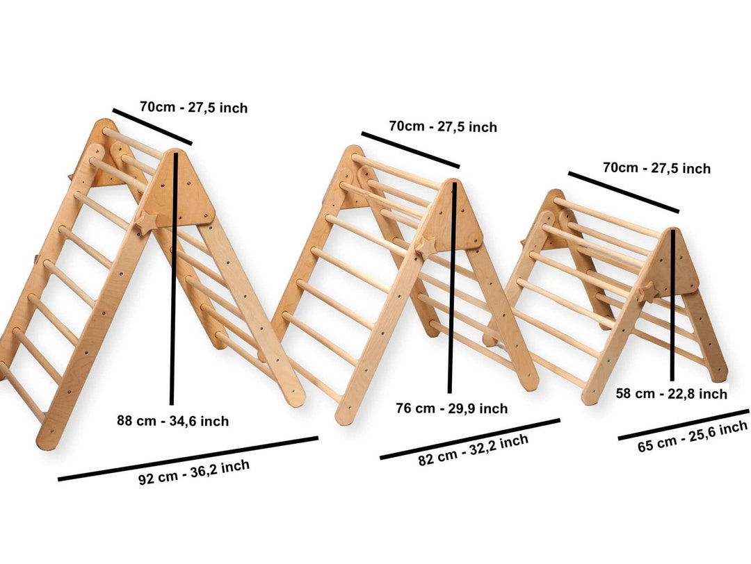 Personalized Montessori Triangle Climber, Foldable Climbing Triangle ...