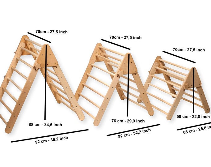 Personalized Montessori Triangle Climber, Foldable Climbing Triangle ...