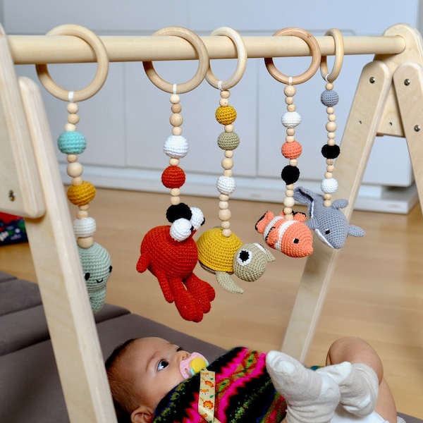 Baby Gym Hanging Crochet Toys - Etsy New Zealand