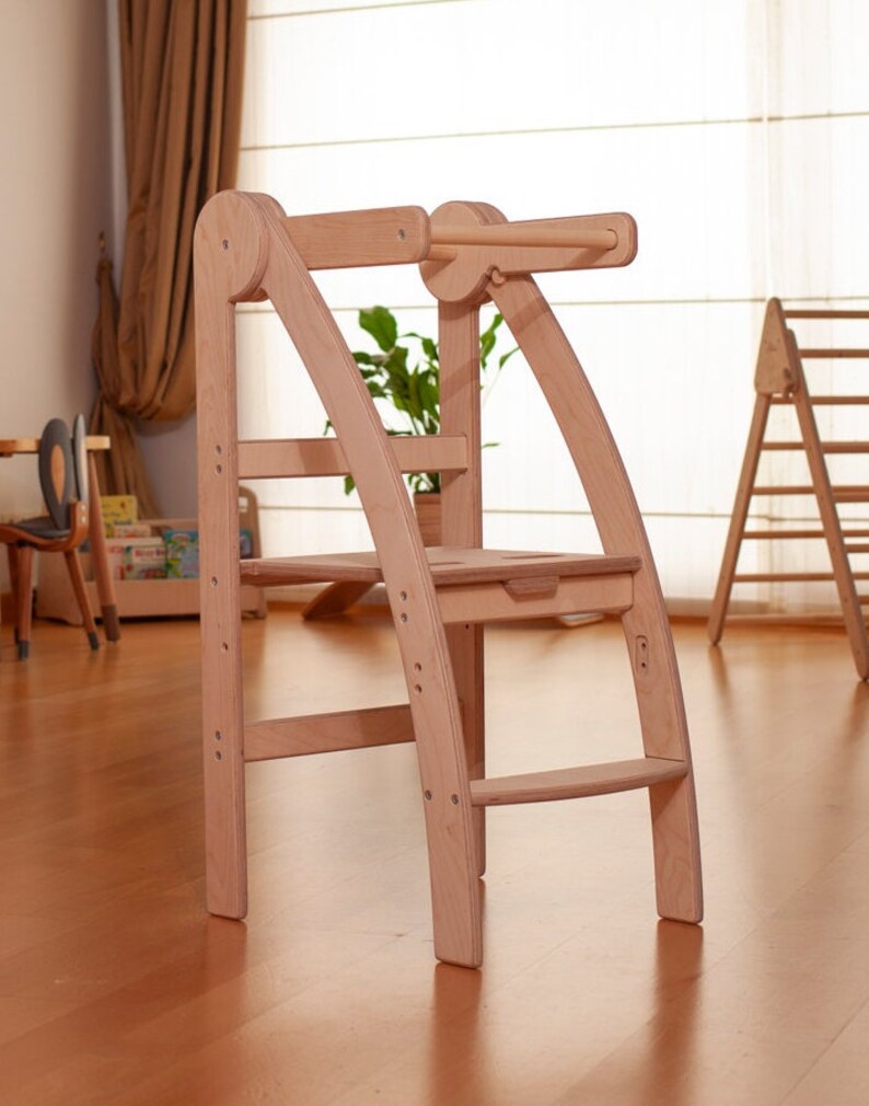 Kitchen Tower and Learning Stool Set Wooden Foldable Toddler - Etsy