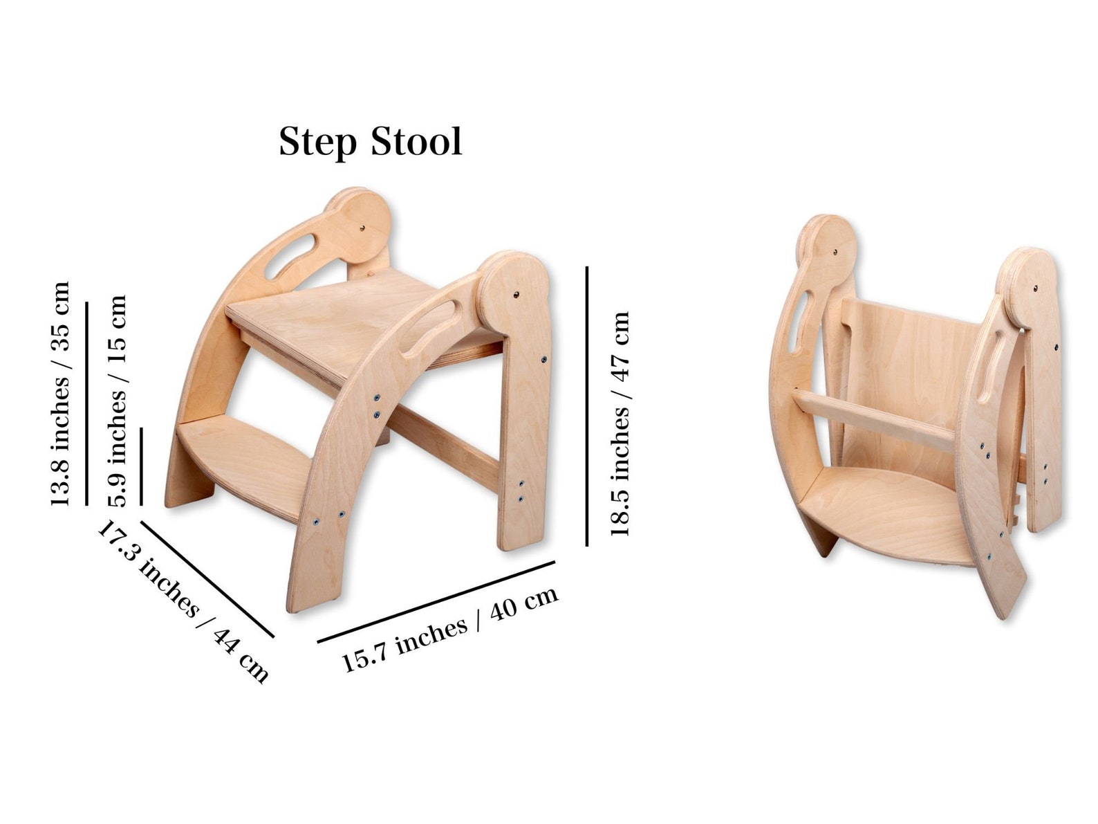 Toddler Stool for Kids, Foldable Wooden Step Stool for Toddler ...