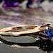 Late Victorian Solitaire Claw Prong Blue Sapphire 10K Gold Ring Size 7. ...