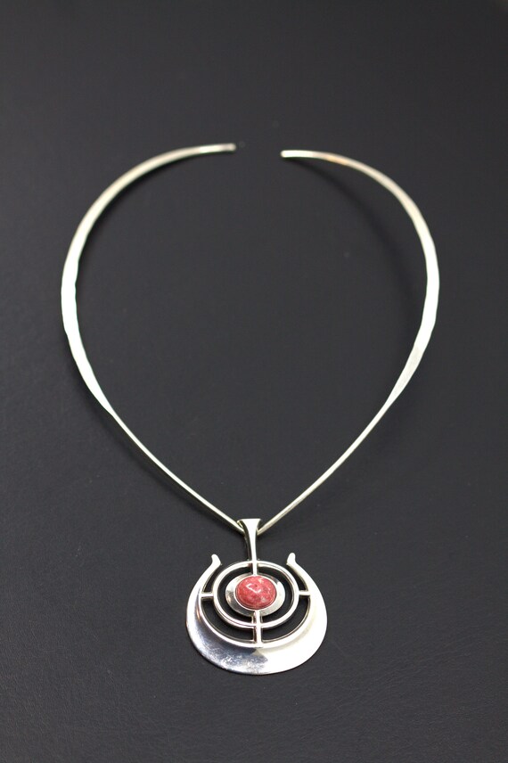 Norwegian 1970s David Anderson Sterling Pendant Neckl… - Gem