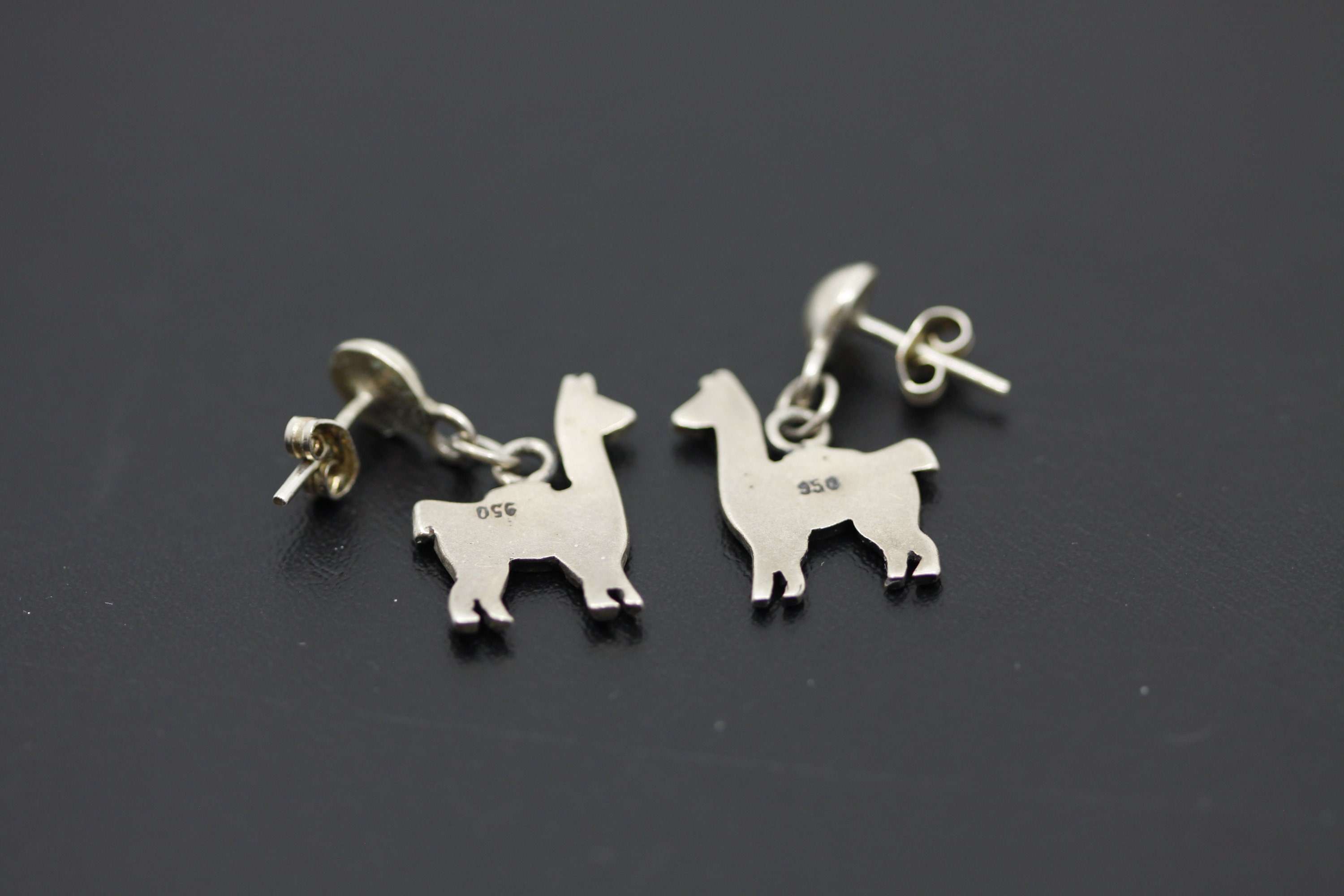 Shadow Box Mexico 950 Silver Alpaca Llama Dangle Earrings - Vintage - Etsy