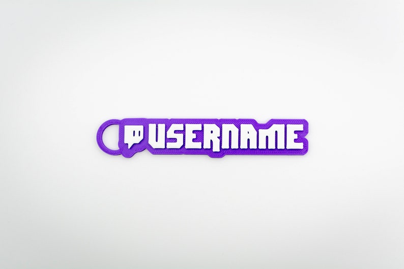 Custom Twitch Username Keychain | Gamer Name Plate Badge | Personalized ...