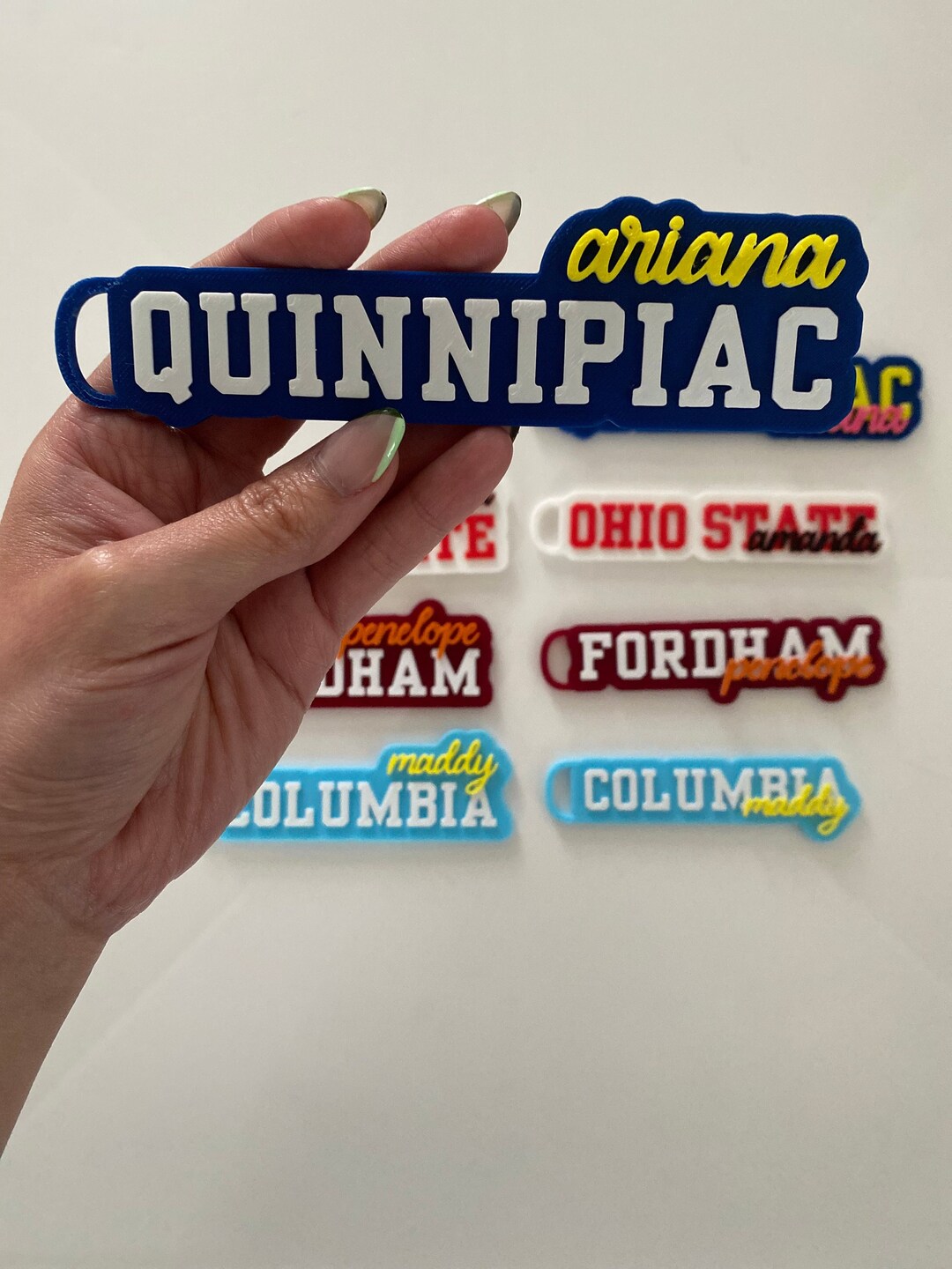 Personalized College Name Tag, College Acceptance Gift, University ...