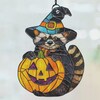 Halloween Witch With Moon Suncatcher, Witchy Window Hanging Decor ...
