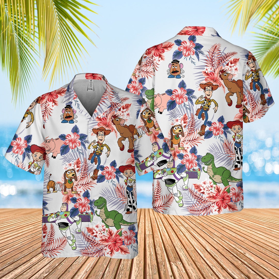 Toy Story Friends Hawaiian Shirt, Pixar Woody Buzz Lightyear Tropical ...