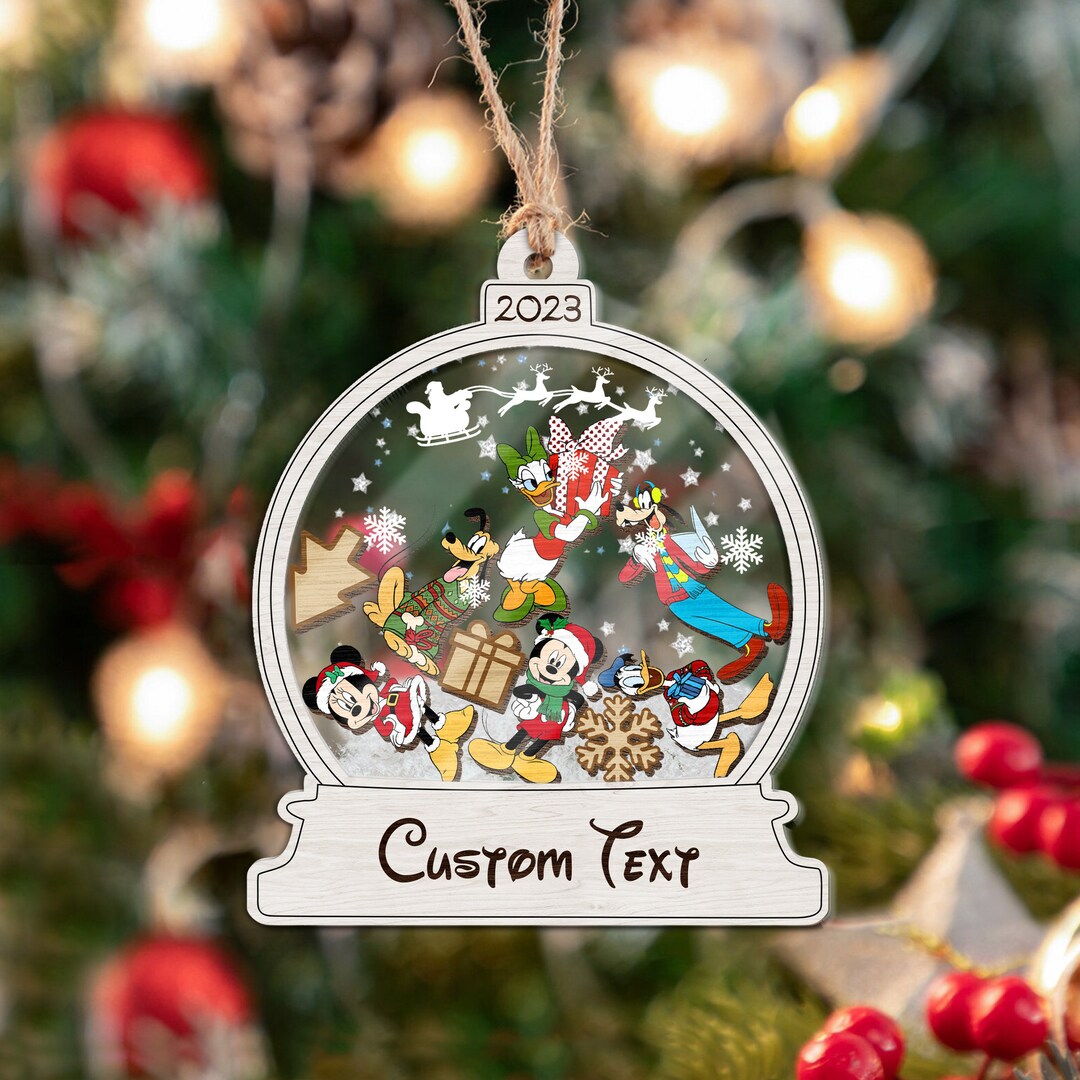 Personalized Mickey and Friends Ornament, Christmas Disney Ornament ...
