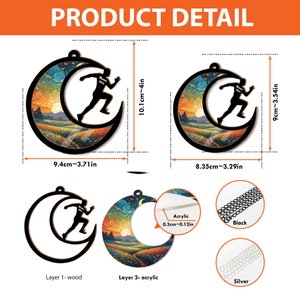 Personalized Runner Suncatcher, Custom Athlete Ornament, Running Lover ...