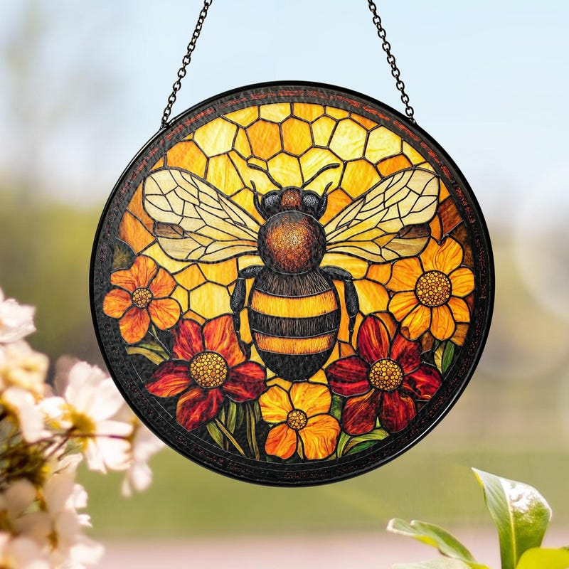 Honeybee Suncatcher - Etsy