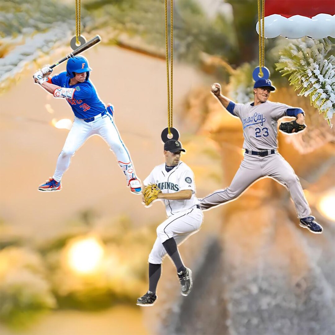 Personalized Baseball Player Photo Ornament, Customized Baseball ...