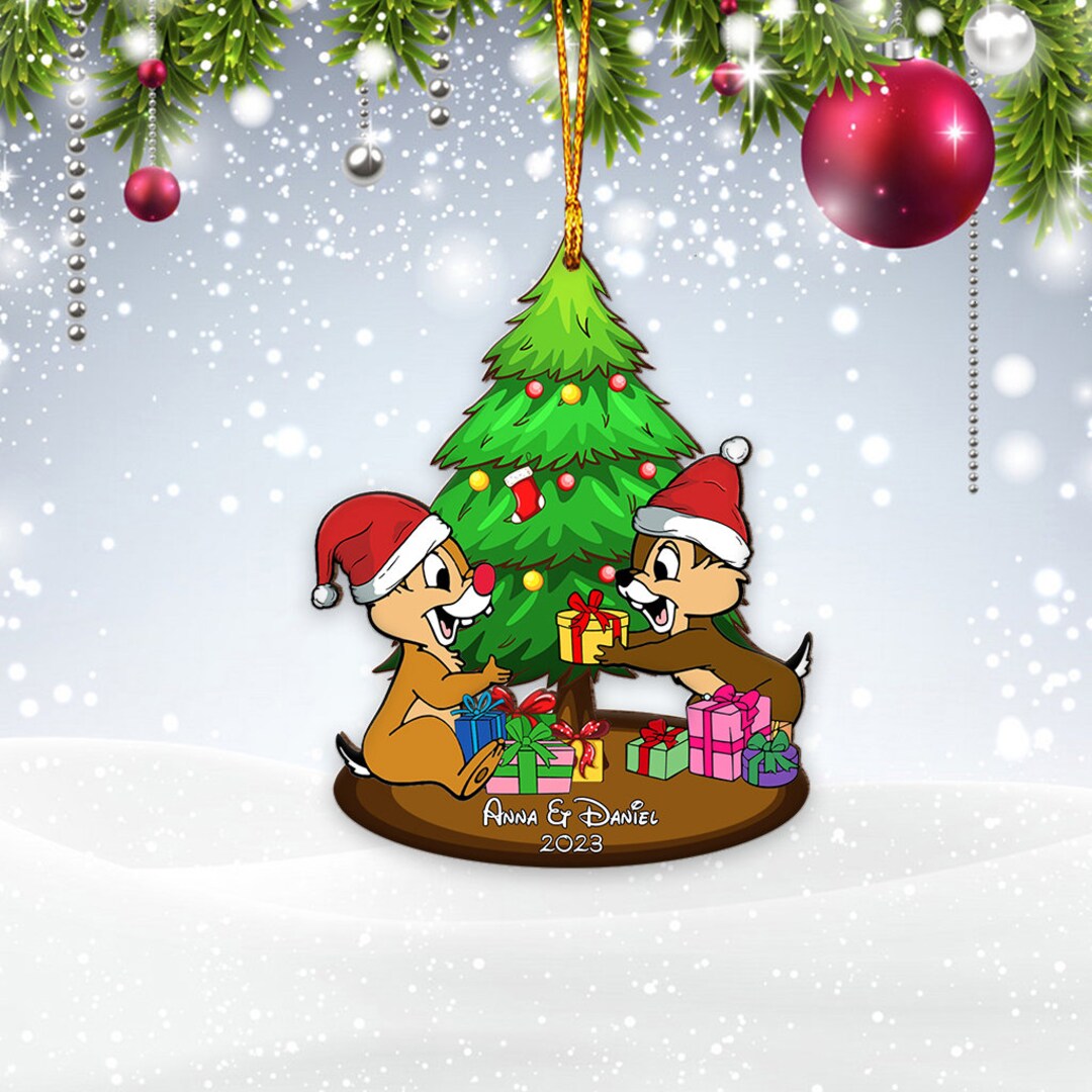 Personalized Chip and Dale Ornament, Christmas Chip N' Dale Ornament ...