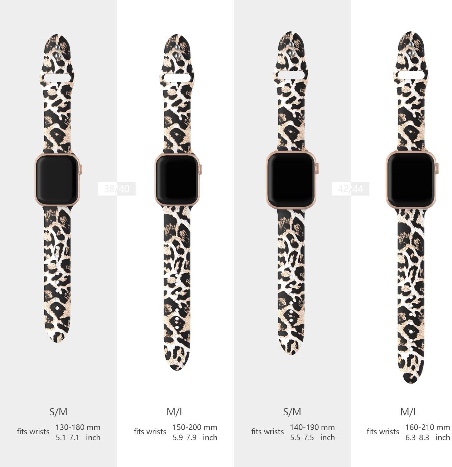 Leopard Print Apple Watch Band Strap for Smart Iwatch Printed Soft ...