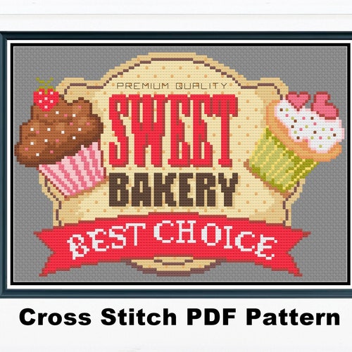 Baking Motifs PDF Instant Download Cross Stitch Pattern - Etsy