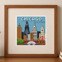Chicago Skyline Cross-stitch Pattern Digital Download - Etsy