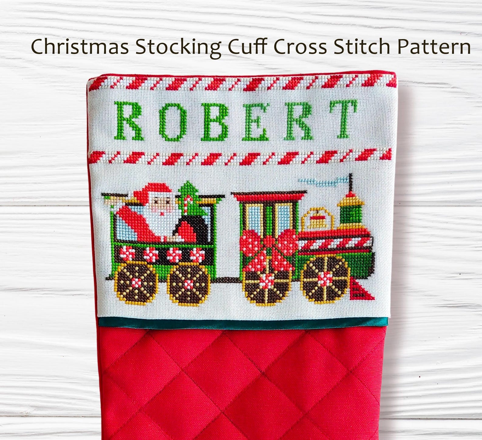 Christmas Stocking Cuff Cross Stitch Pattern - PDF - Instant Download ...