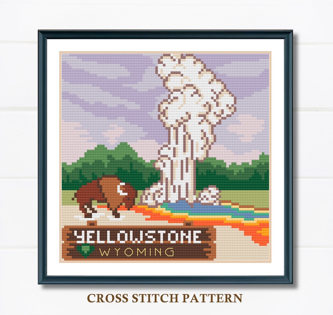 Yellowstone Cross Stitch Pattern / American National Parks / - Etsy