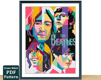 The Beatles Cross Stitch - Etsy