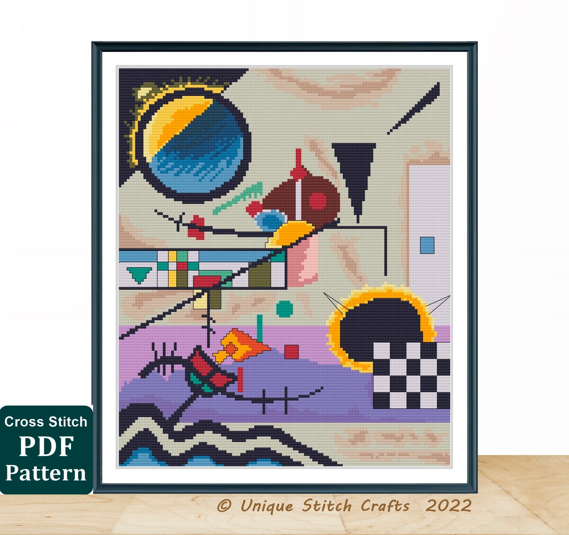 Kandinsky-contrasting Sounds Cross Stitch Pattern / Modern - Etsy