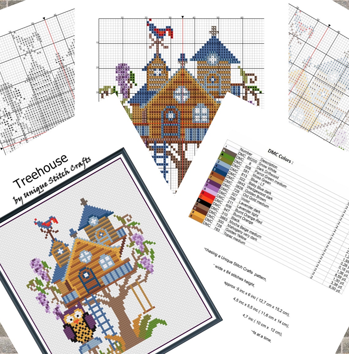 Treehouse Cross Stitch Digital Pattern / Kids Crafts / Digital - Etsy