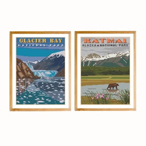 Set of 8 Alaska National Parks Cross Stitch Pattern / Alaska Landcsape ...
