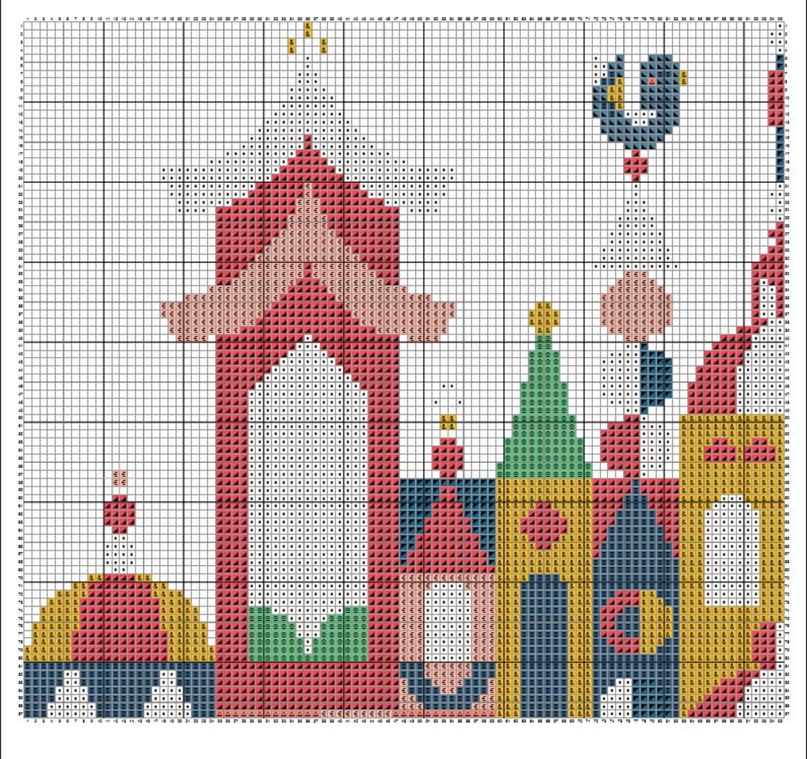 Princess Castle Cross Stitch Pattern / Sleeping Beauty Cross - Etsy