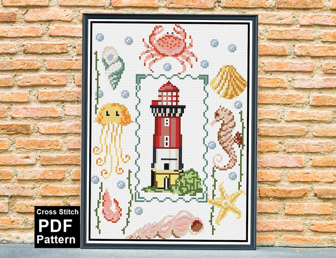 Sea Life Cross Stitch Digital Pattern / Under The Sea | Etsy