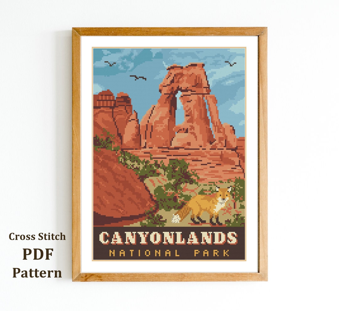 Canyonland National Park Cross Stitch Pattern / Utah Landscape ...