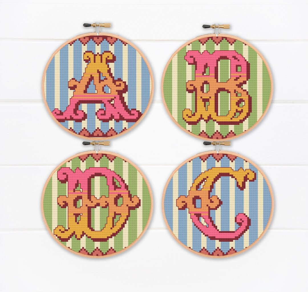 27 Circus Letters Cross Stitch Pattern-full Alphabet / ABC - Etsy