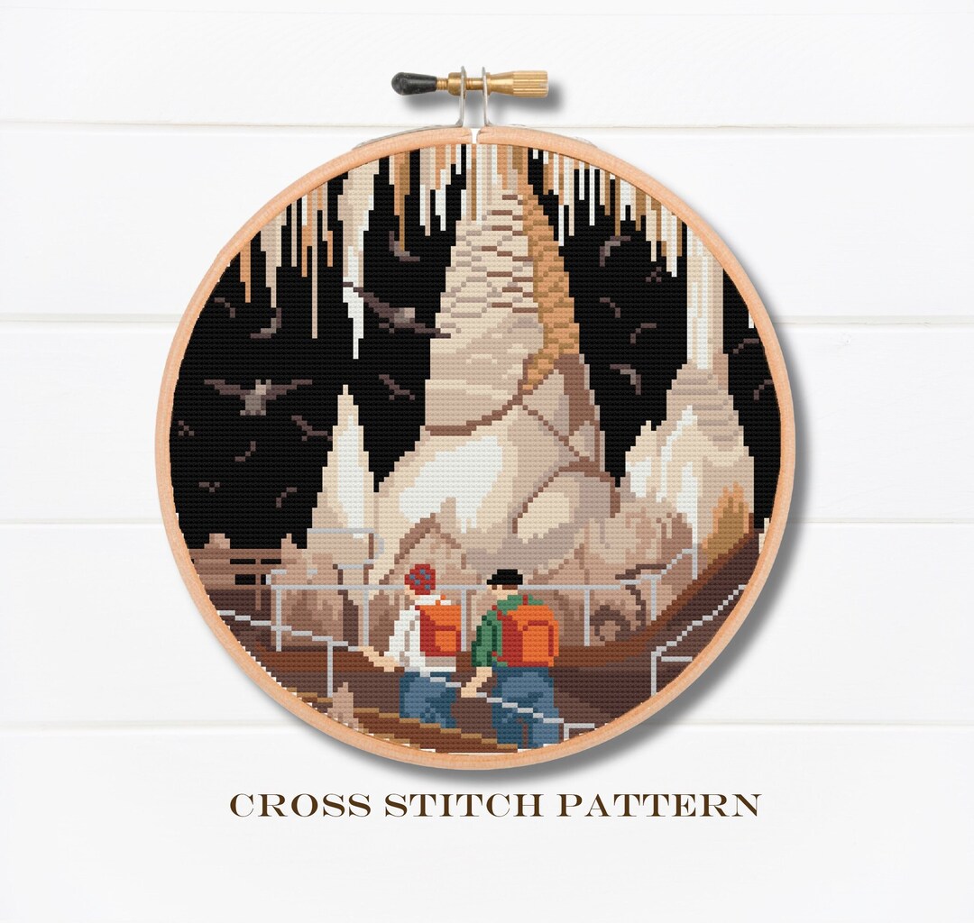 Carlsbad Caverns Cross Stitch Pattern - National Park Counted Cross ...