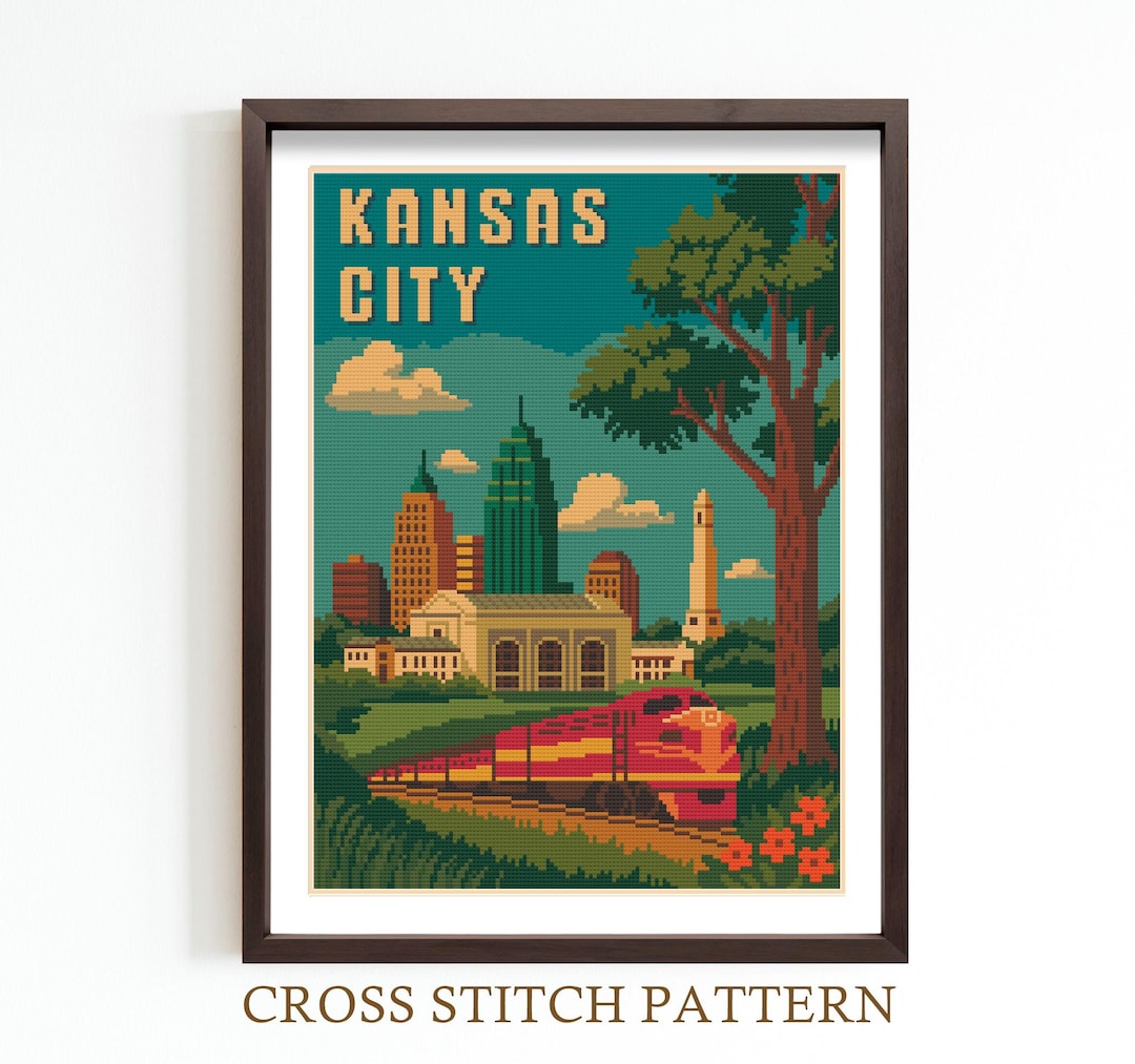 Kansas City Cross Stitch Pattern: American Travel Needlepoint (PDF) - Etsy
