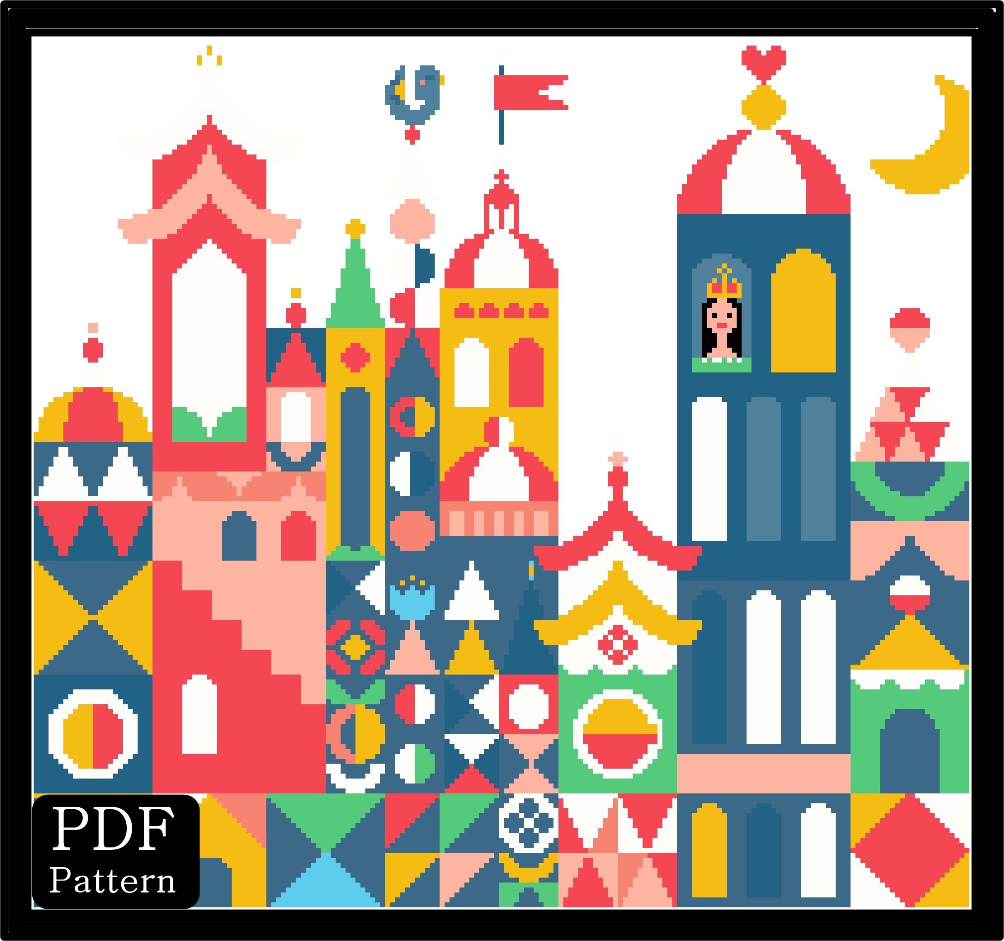 Princess Castle Cross Stitch Pattern / Sleeping Beauty Cross - Etsy