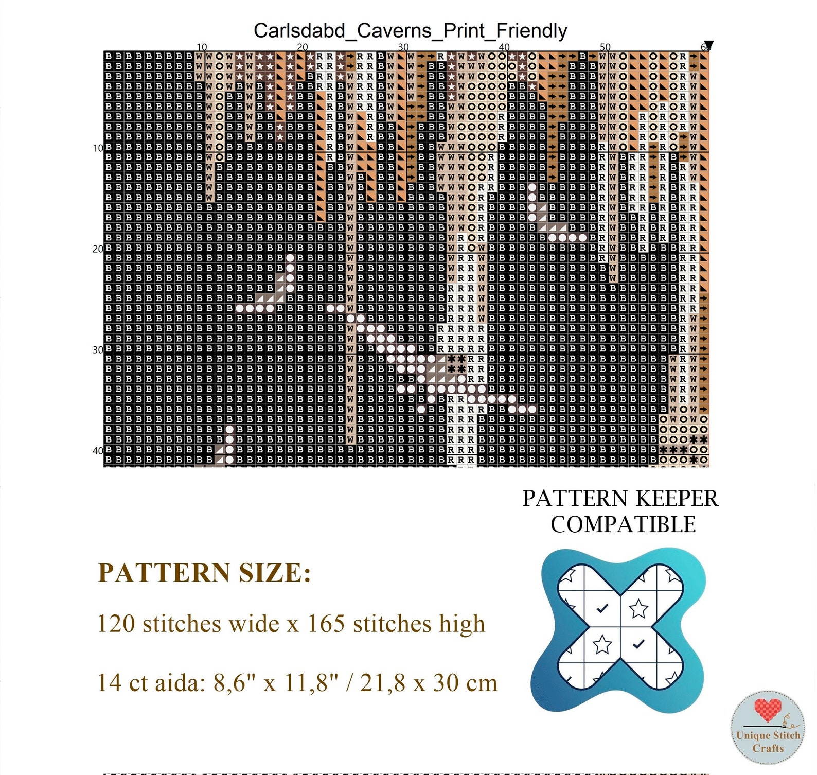 Carlsbad Caverns Cross Stitch Pattern: New Mexico Landscape (digital ...