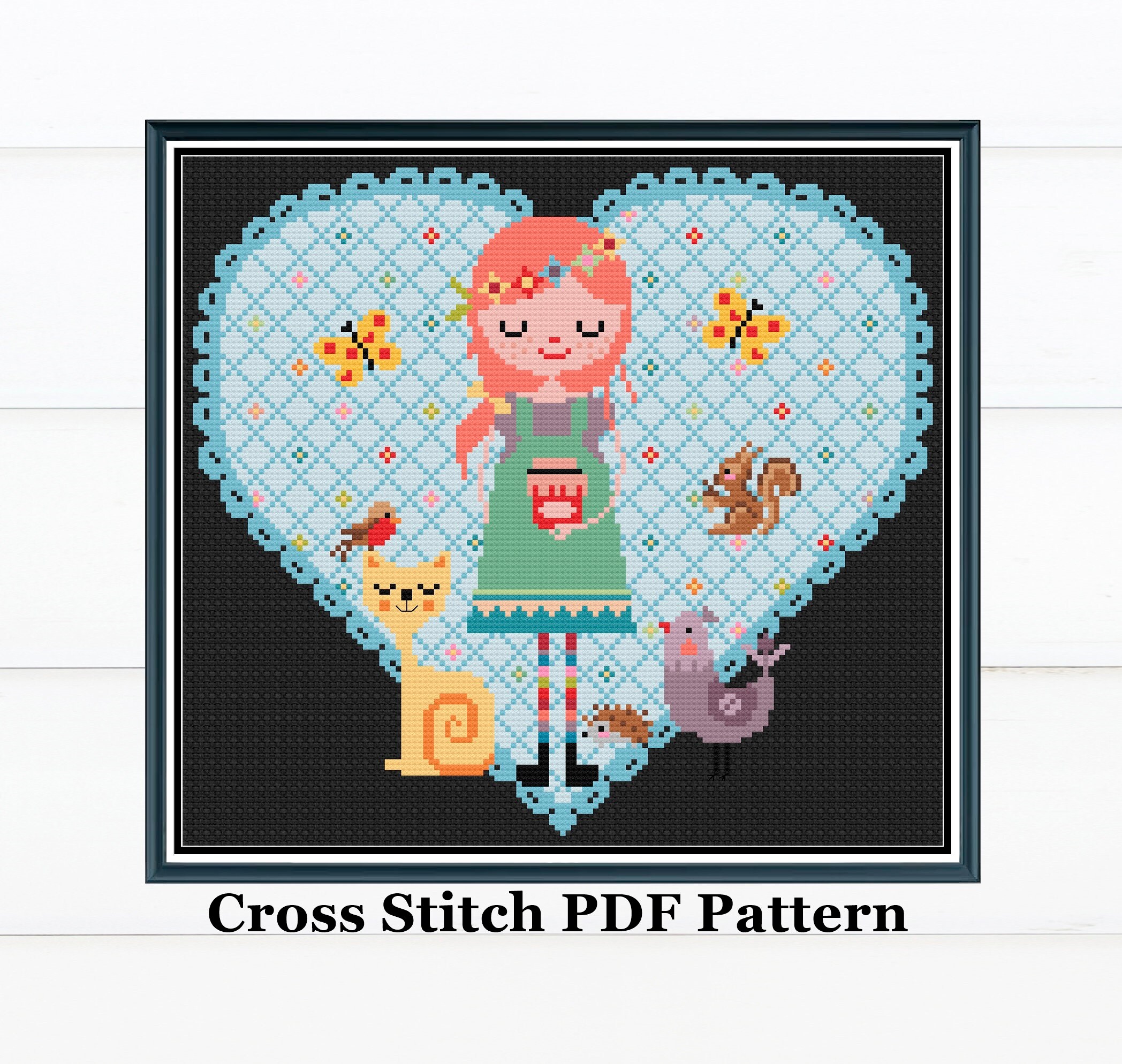 Little Girl Cross Stitch Pattern / Kids Crafts / Nursery Cross - Etsy