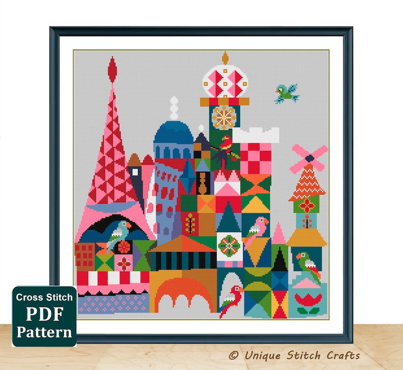 Small World Cross Stitch PDF Pattern / Embroidery / Needlepoint ...