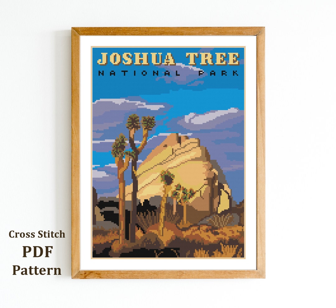 Joshua Tree Cross Stitch Pattern / California Landscape / DIY Wall ...