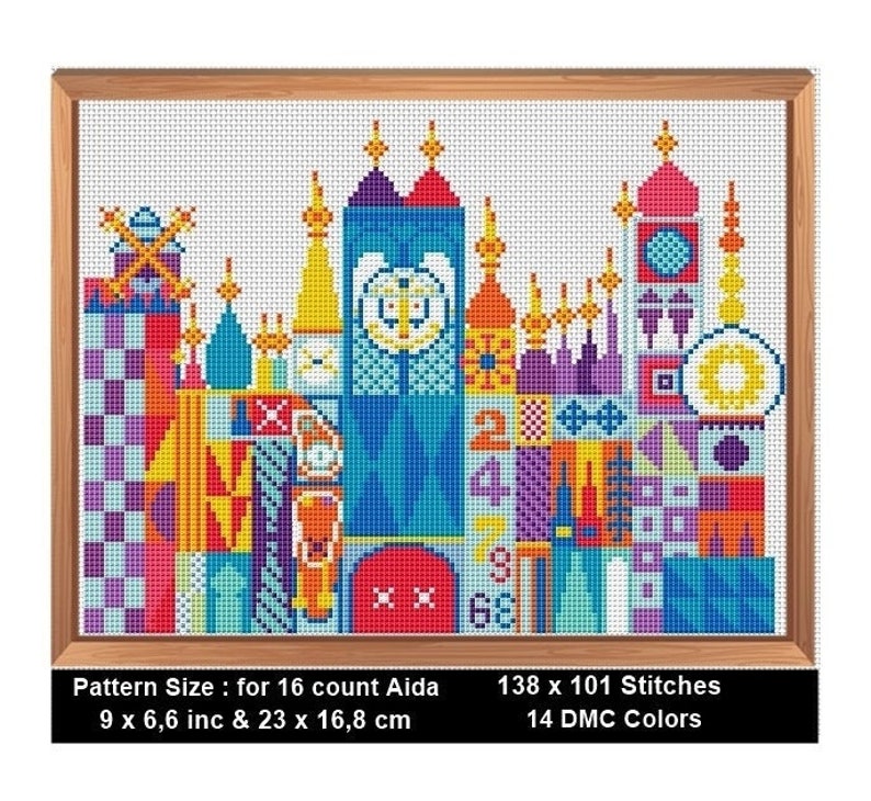 Disney's World Cross Stitch PDF Pattern / Disneyland | Etsy