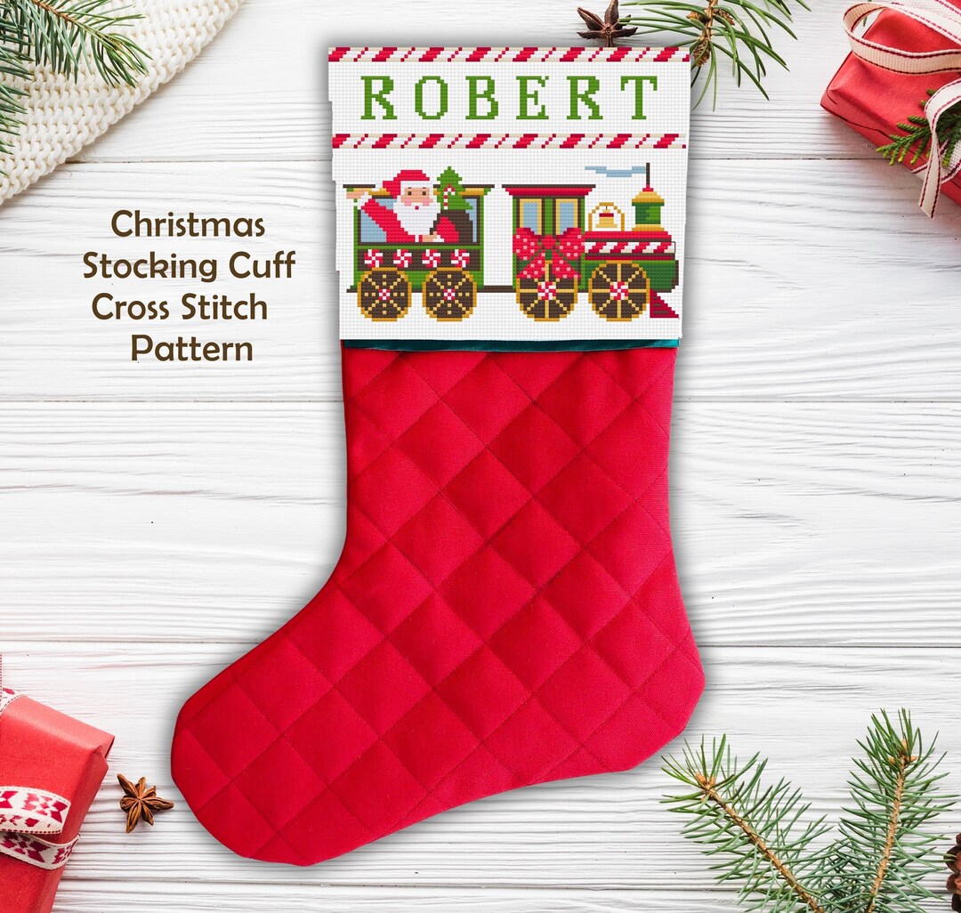 Christmas Stocking Cuff Cross Stitch Pattern - PDF - Instant Download ...