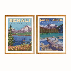 Set of 8 Alaska National Parks Cross Stitch Pattern / Alaska Landcsape ...